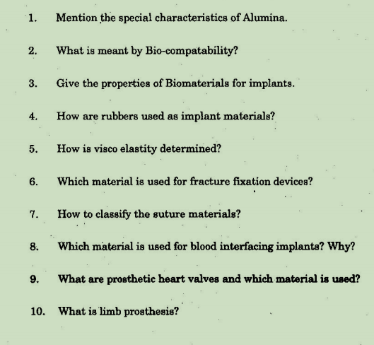 Solved 1. Mention the special characteristics of Alumina. 2. | Chegg.com