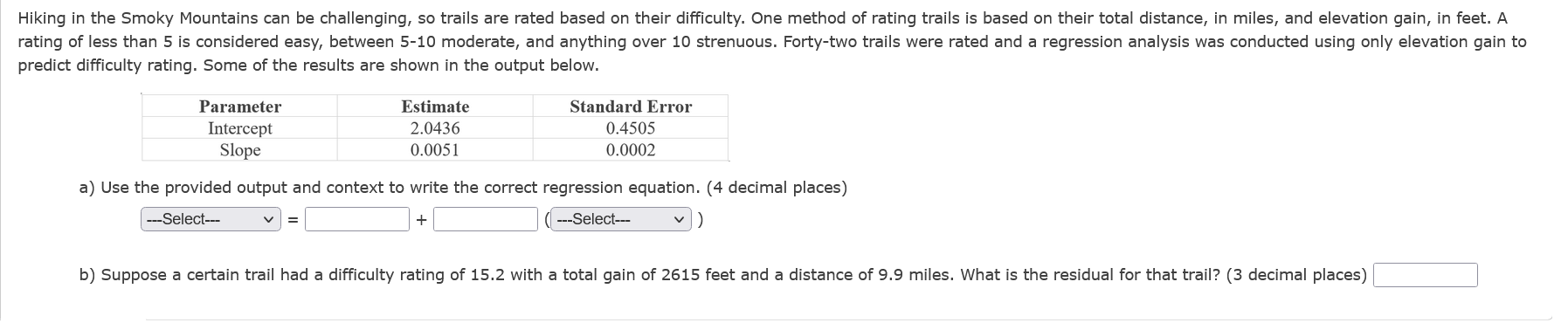 Solved predict difficulty rating. Some of the results are | Chegg.com