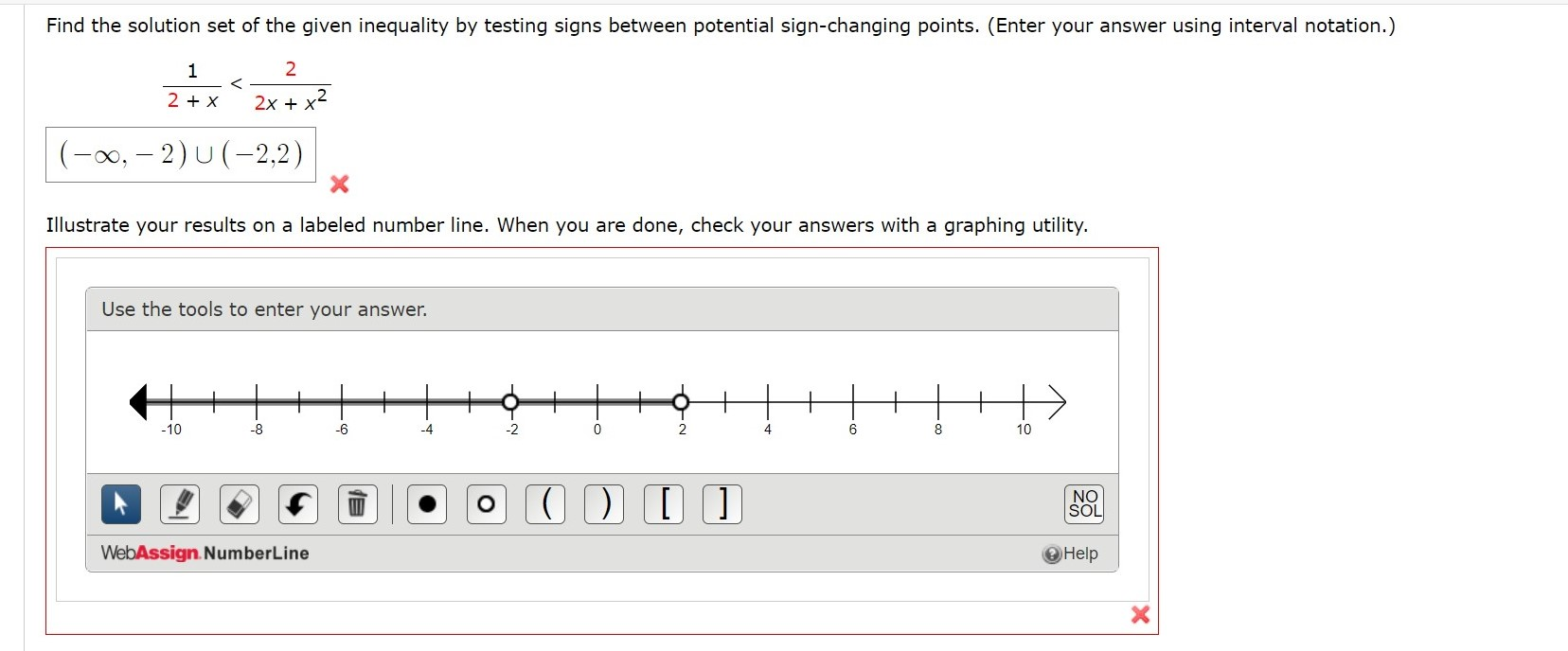 Solved Find the solution set of the given inequality by | Chegg.com