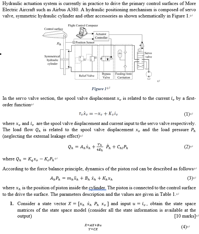 Hydraulic actuation system is currently in practice | Chegg.com