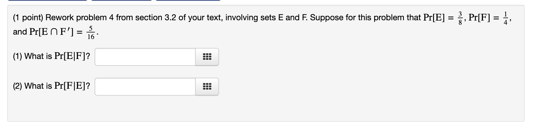 Solved 1 Point Rework Problem 4 From Section 3 2 Of Your