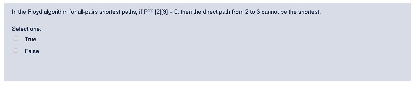 Solved In the Floyd algorithm for all-pairs shortest paths, | Chegg.com