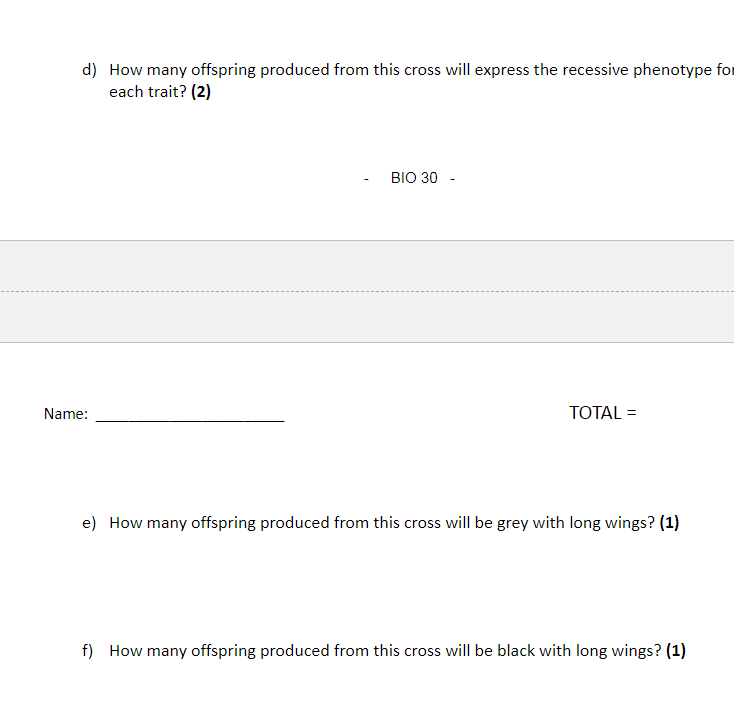 Solved 1. In fruit flies, long wings (L) are dominant to | Chegg.com