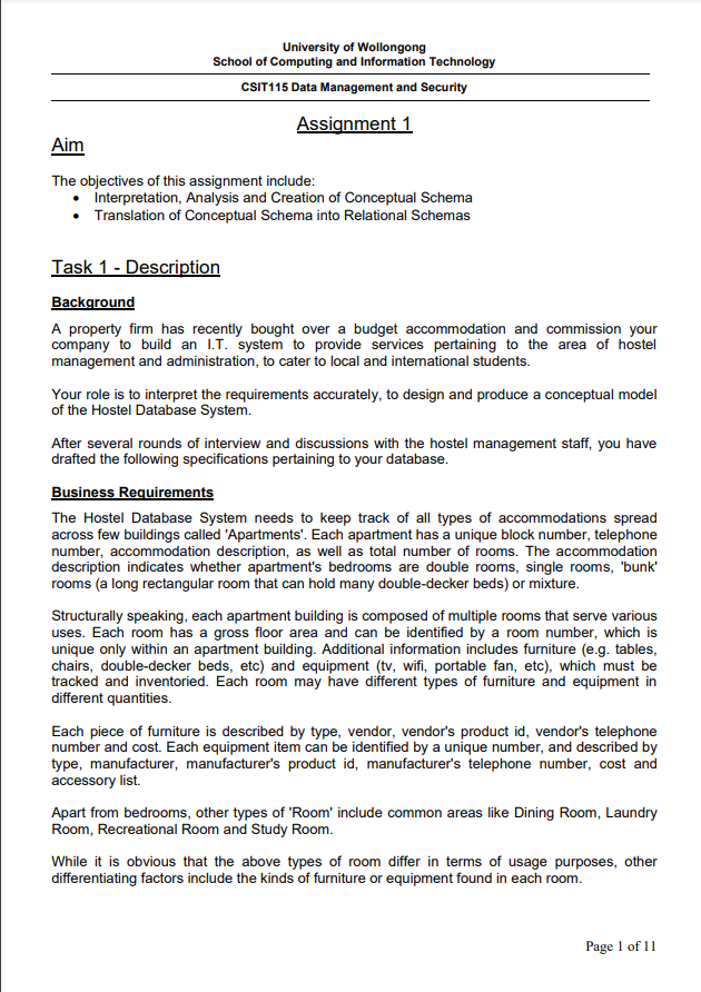 Solved University of Wollongong School of Computing and | Chegg.com