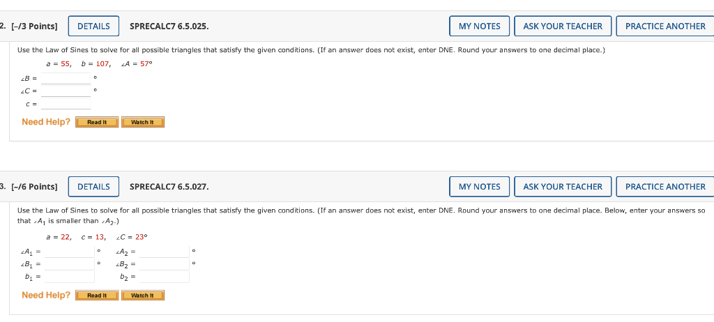 Solved [-/3 Points] SPRECALC7 6.5.025. | Chegg.com