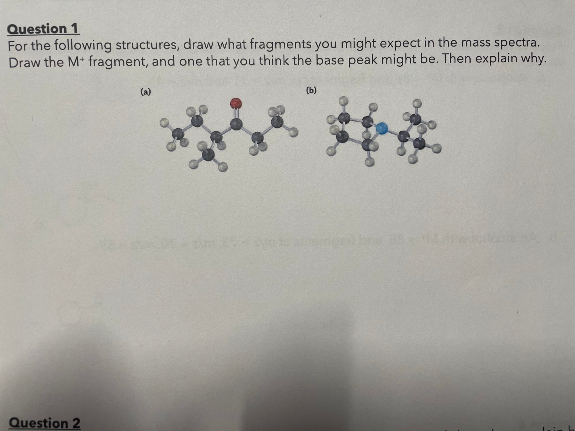Solved Question 1For the following structures, draw what | Chegg.com
