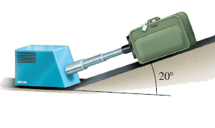 Solved This device is designed to push luggage up a ramp. | Chegg.com