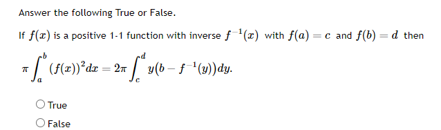 Solved Answer the following True or False. If f(x) is a | Chegg.com