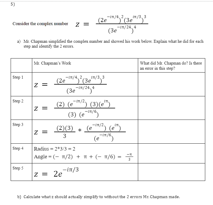 Solved Consider the complex number | Chegg.com