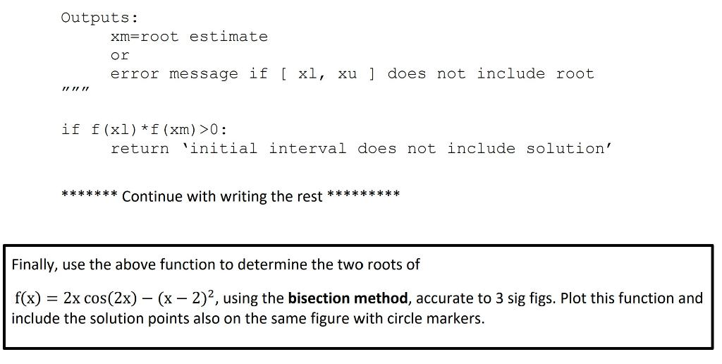 Solved HW 2_2 Define a function that will have as inputs: - | Chegg.com