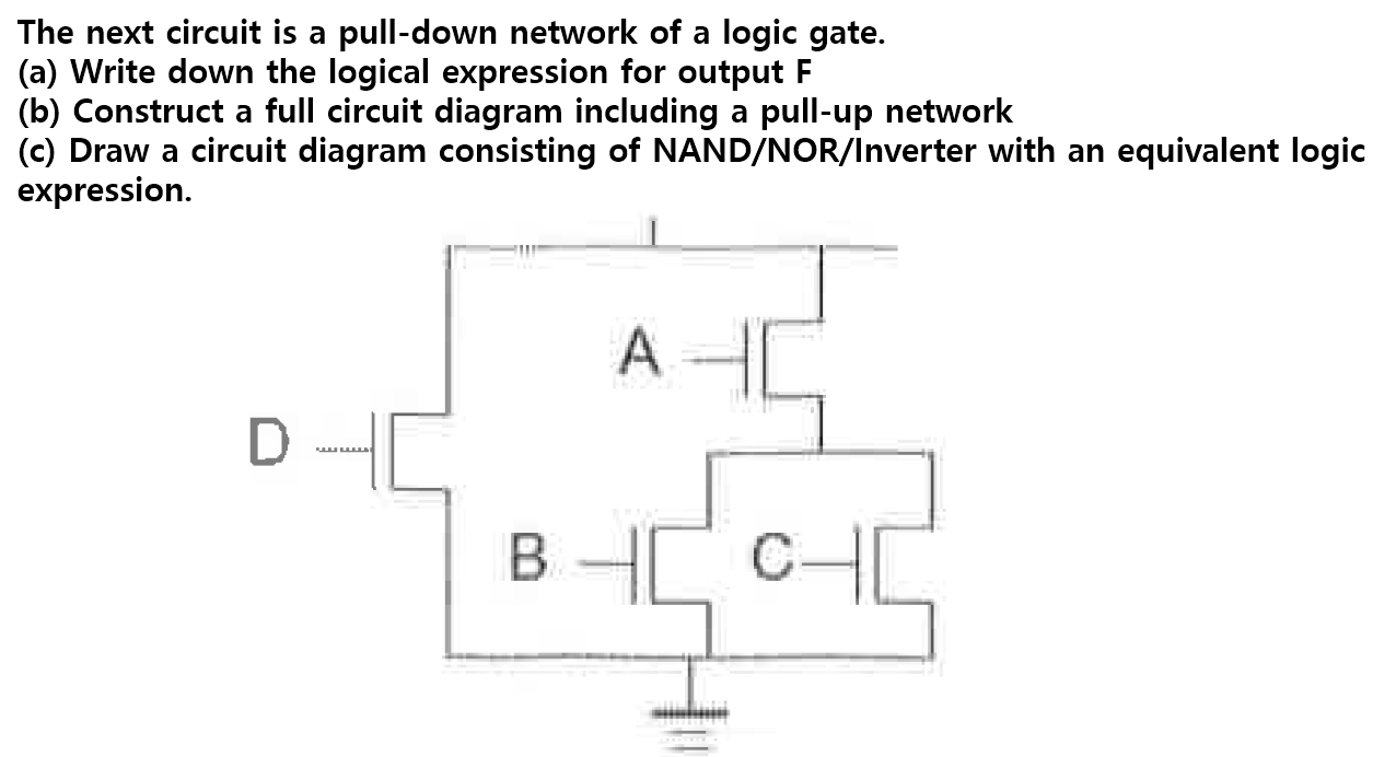 Solved The next circuit is a pull-down network of a logic | Chegg.com