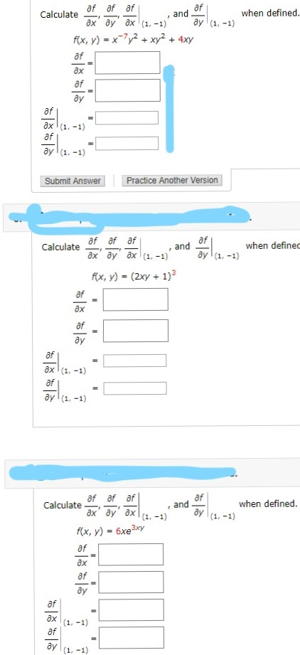Solved af af af and ay (1,-1) when defined. Calculate ax ay | Chegg.com