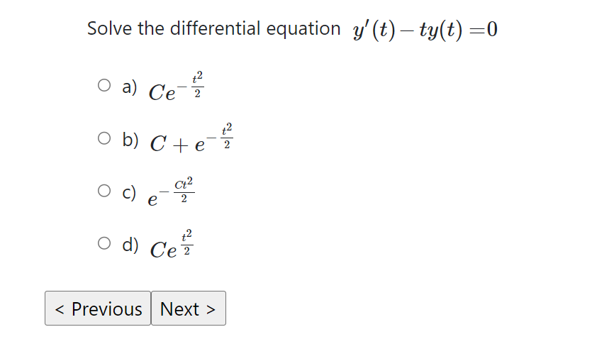 Solved Solve the differential equation | Chegg.com
