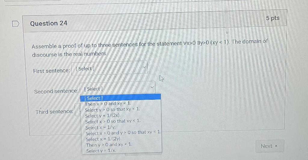 Solved Assemble a proof of up to three sentences for the | Chegg.com