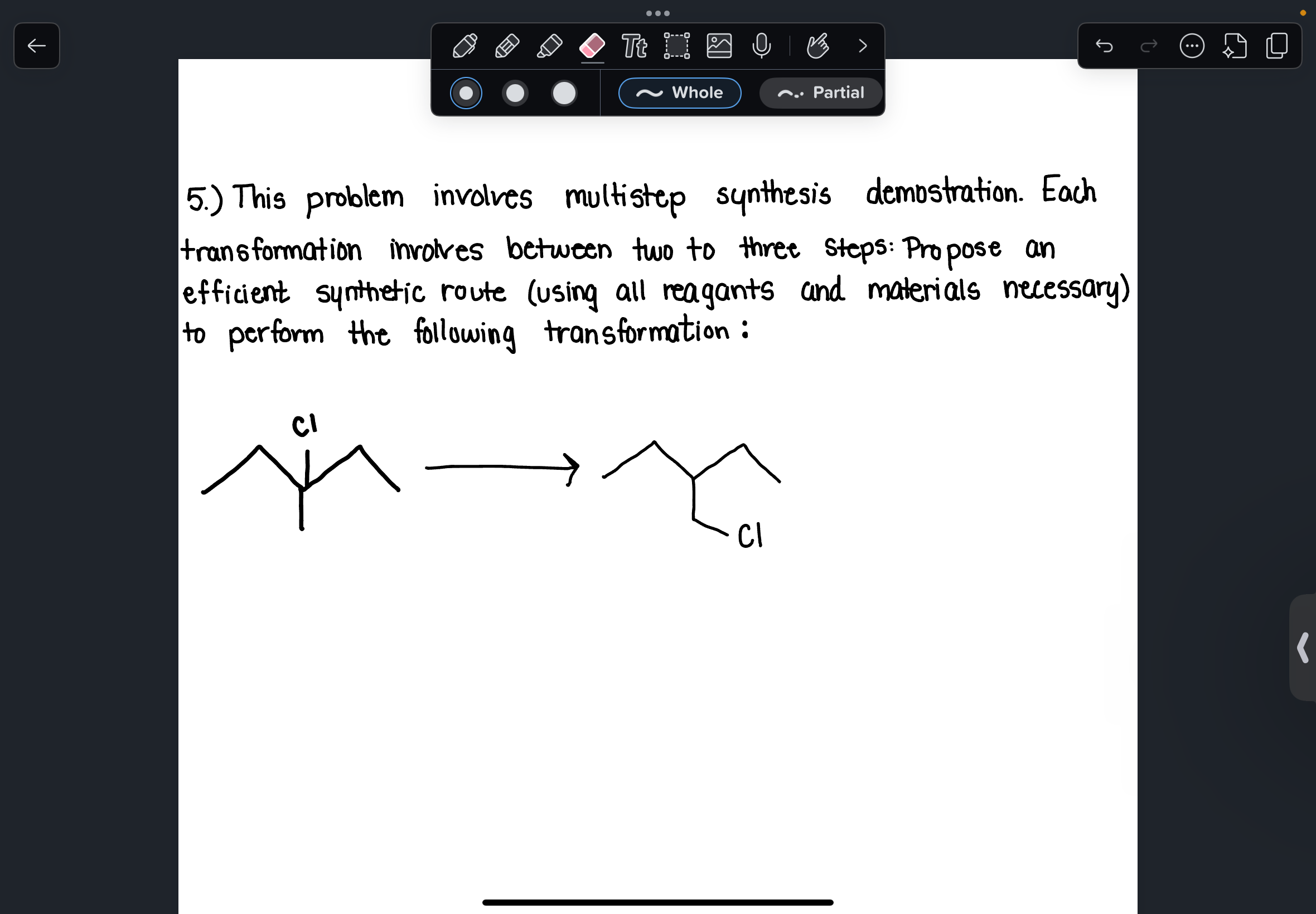Solved WholePartial5.) ﻿This problem involves multistep | Chegg.com