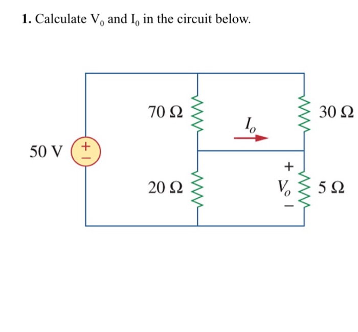 Solved Calculate V_0 and I_0 in the circuit below. | Chegg.com
