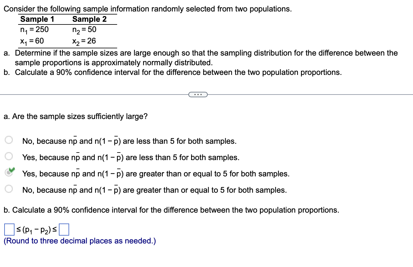 Solved Consider the following sample information randomly | Chegg.com