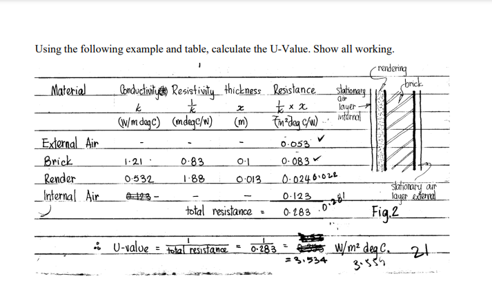 Solved Using the following example and table, calculate the | Chegg.com