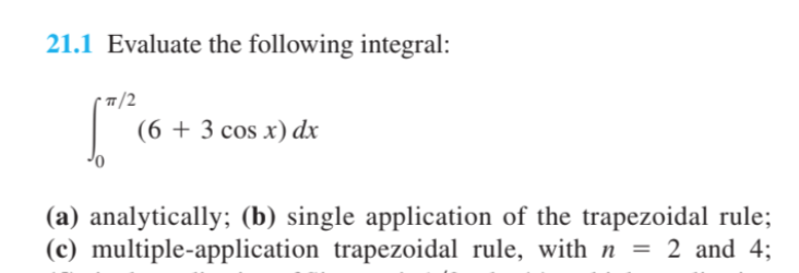 Solved 21.1 Evaluate the following integral: | Chegg.com