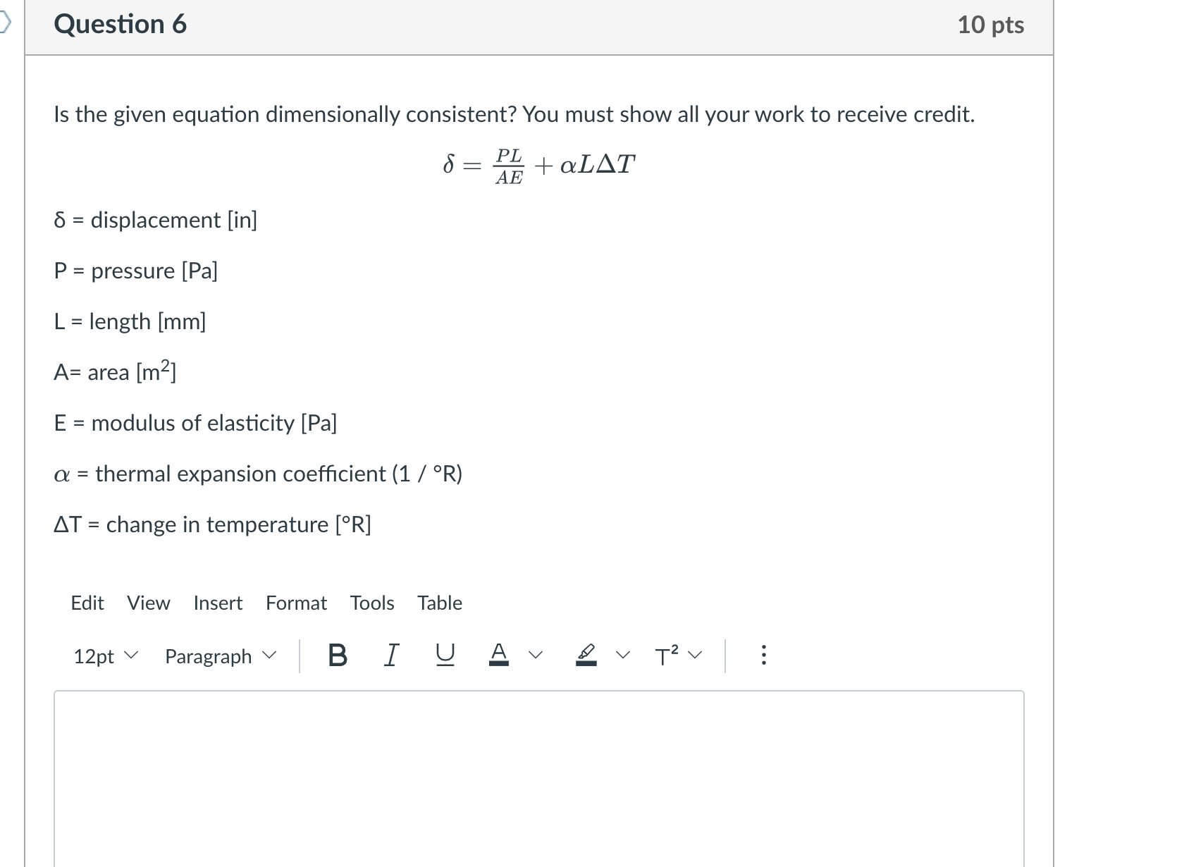 Solved Is the given equation dimensionally consistent? You | Chegg.com