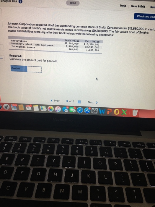 Solved chapter 10-2 6 Help Save& Exit Sub Check my work | Chegg.com