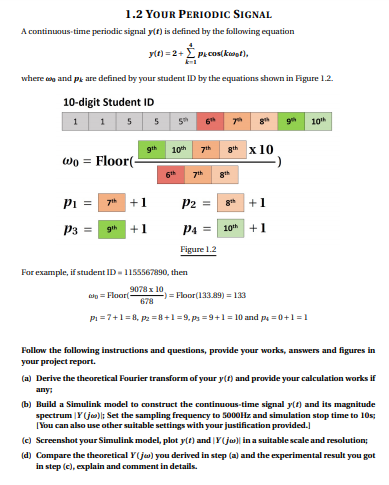1.2 YOUR PERIODIC SIGNAL A continuous-time periodic | Chegg.com