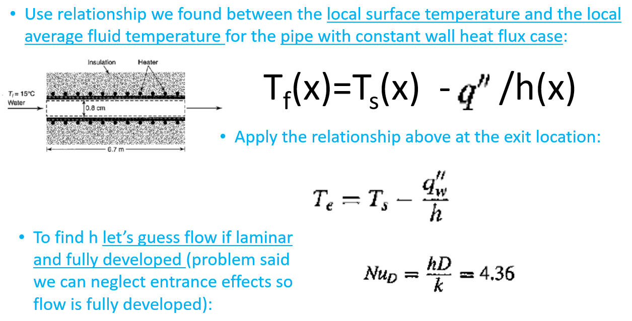 Solved Convection in a pipe with a constant heat flux at the | Chegg.com