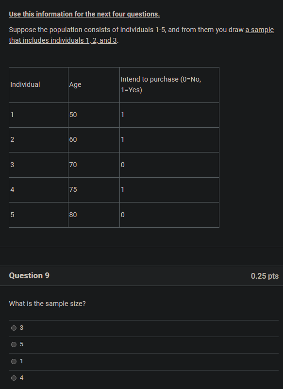 Solved Use this information for the next four questions. | Chegg.com
