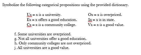Solved Symbolize the following categorical propositions | Chegg.com