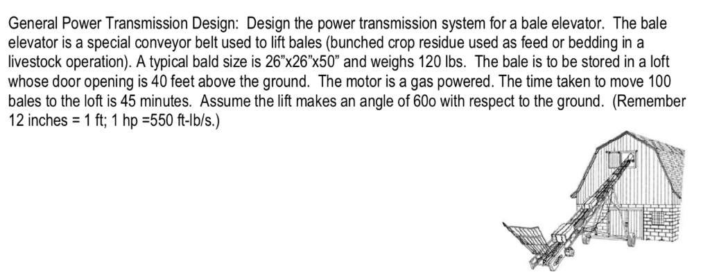 General Power Transmission Design: Design the power | Chegg.com