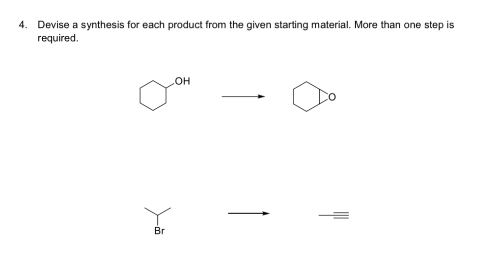 Solved 4. Devise a synthesis for each product from the given | Chegg.com