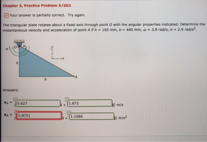 Solved Chapter 5, Practice Problem 5/002 Your answer is | Chegg.com