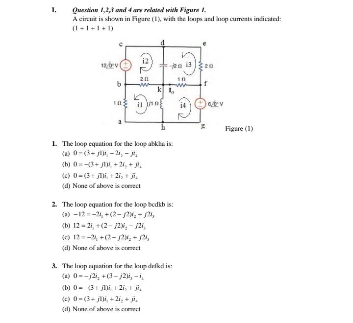 Solved 1. Question 1,2,3 and 4 are related with Figure 1. A | Chegg.com