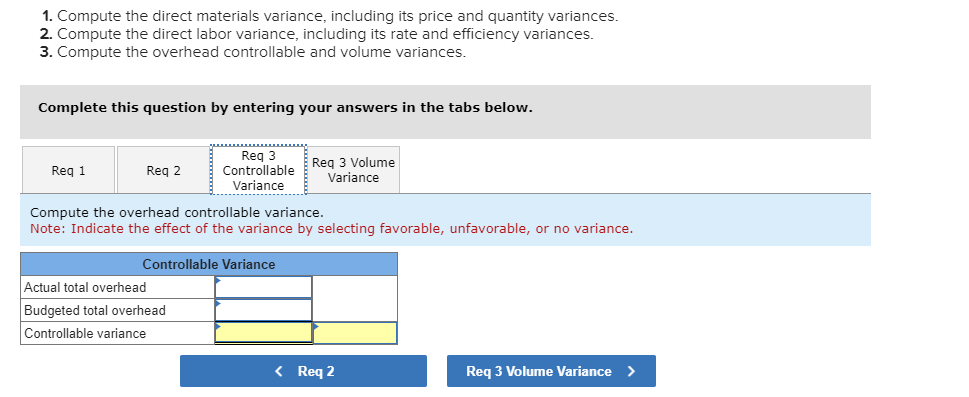 Solved 1. Compute the direct materials variance, including | Chegg.com