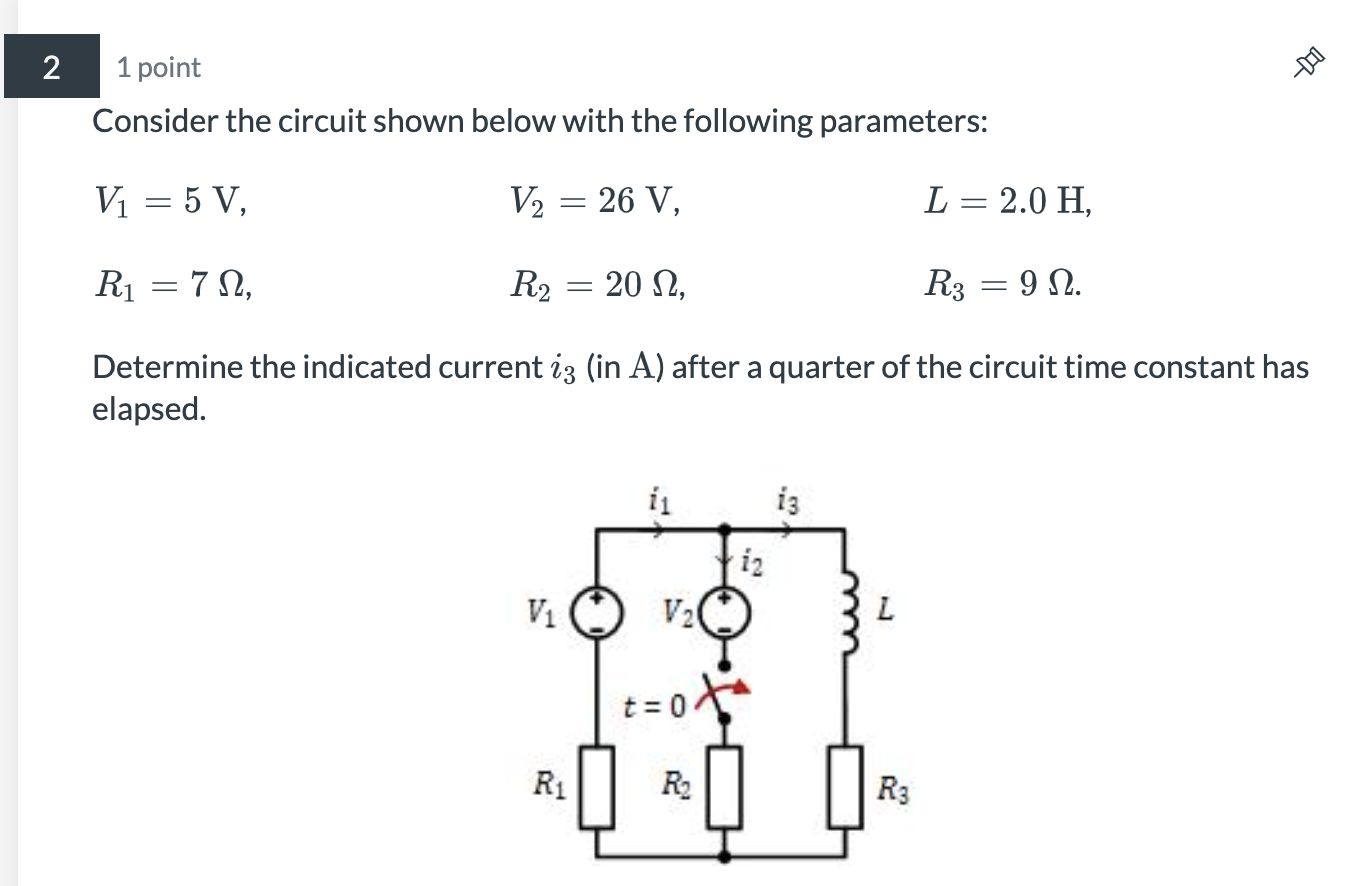 Solved Consider the circuit shown below with the following | Chegg.com