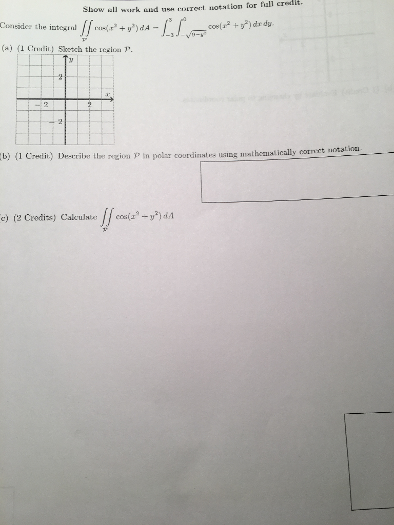 Solved Show all work and use correct notation for full | Chegg.com