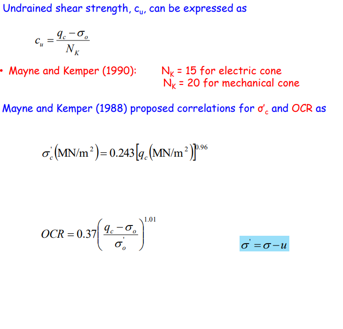 Solved Undrained shear strength, Cu, can be expressed as | Chegg.com