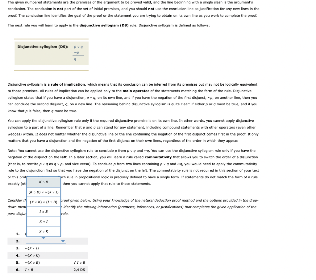 Solved 4. Rules of Implication - Disjunctive Syllogism (DS) | Chegg.com
