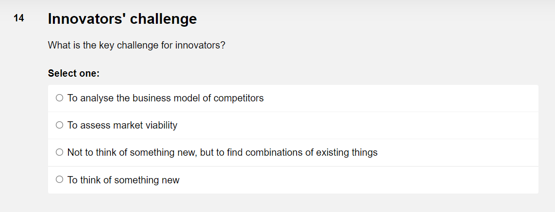 Solved 14 Innovators' challenge What is the key challenge | Chegg.com