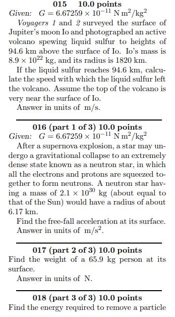 Solved 01210.0 points An object is projected upward from the | Chegg.com