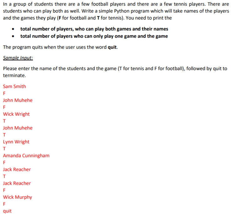 Solved In a group of students there are a few football | Chegg.com