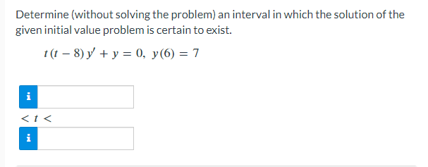 Solved Determine Without Solving The Problem An Interval