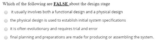 Solved Which of the following are FALSE about the design | Chegg.com