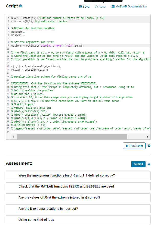 Solved N=1+randi(15);% define number of zeros to be found, | Chegg.com