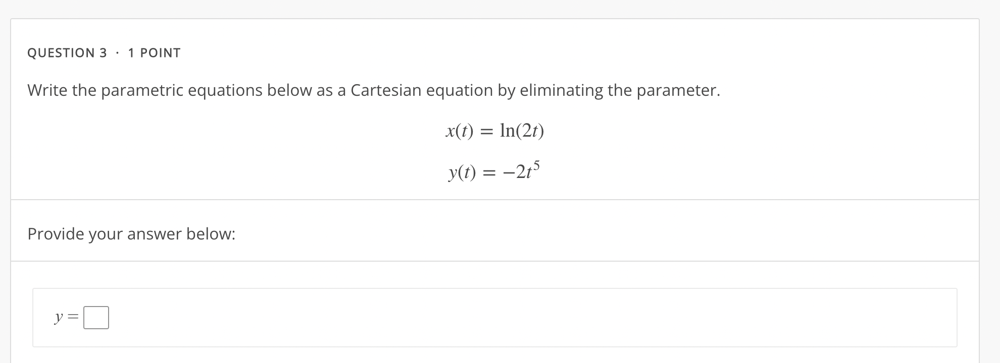 Solved Write the parametric equations below as a Cartesian | Chegg.com