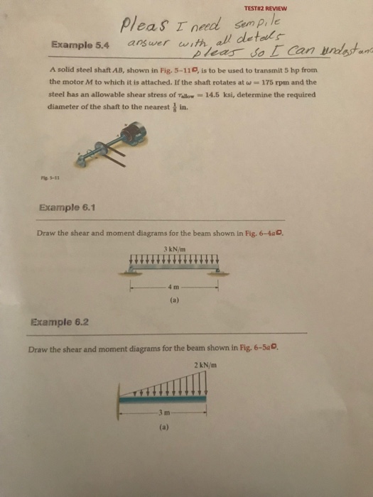 Solved TEST2 REVIEW Pleas rneedl semp, le Example 5.4 answer | Chegg.com