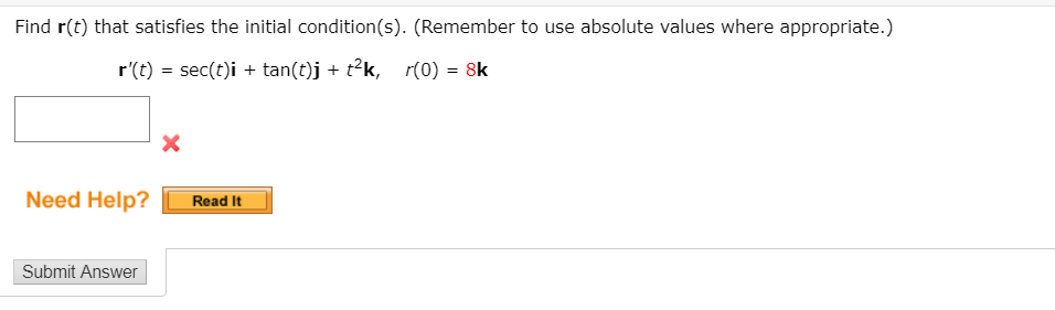 Solved Find r(t) that satisfies the initial condition(s). | Chegg.com