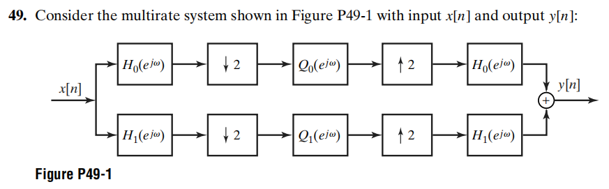 Solved 49. Consider the multirate system shown in Figure | Chegg.com