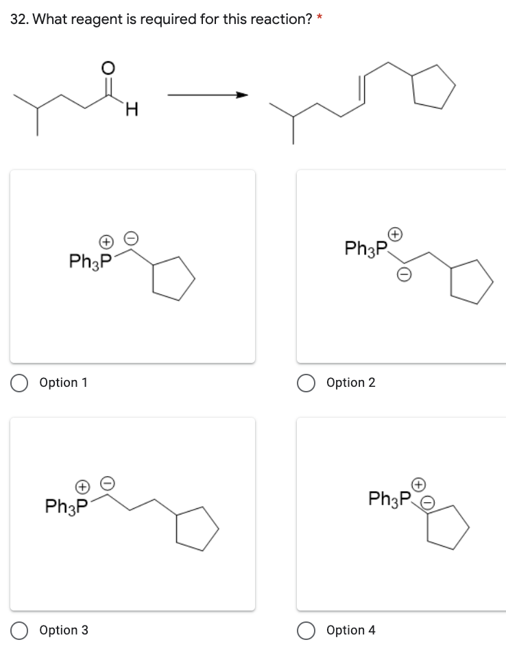 Solved 32. What reagent is required for this reaction? * I | Chegg.com
