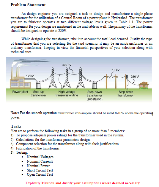 Problem Statement As design engineer you are assigned | Chegg.com